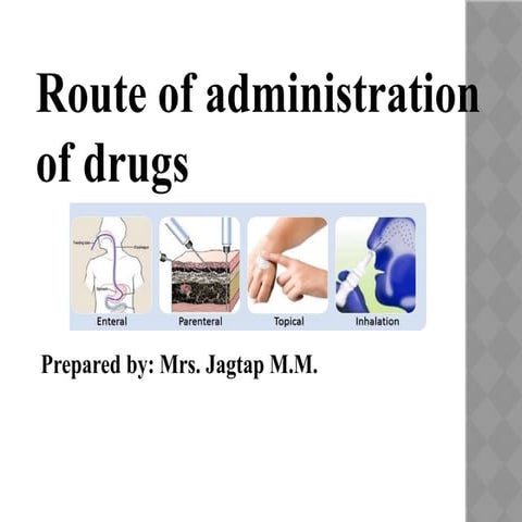 ROUTE OF ADMINISTRATION OF DRUGS | PPT