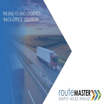RouteMaster Telematics and Routing Platform | PPTX