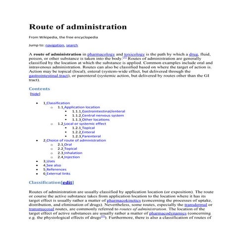 Route of administration | PDF