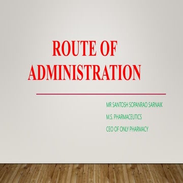 Route of administration | PPTX