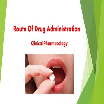 Routes of administration of drug