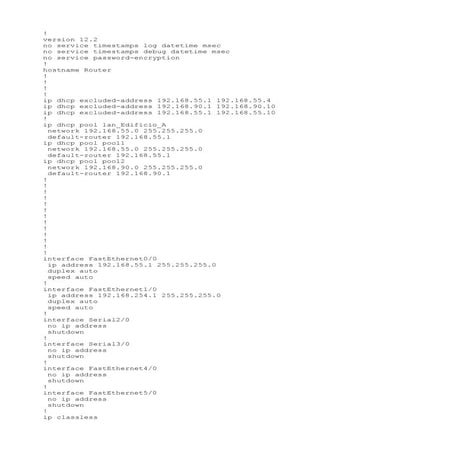 Router0 running config | TXT | Computer Networking | Computing
