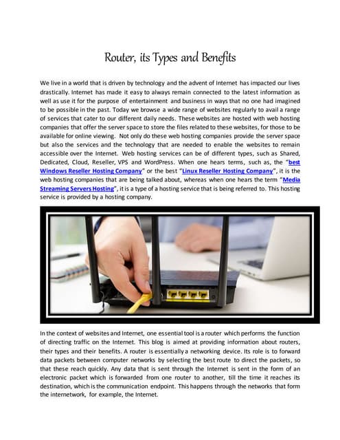 Types of Routers What is a Router How Routers Work, and Uses of routers.pdf