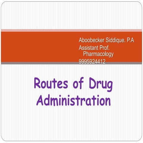 Routes of drug administration | PPT