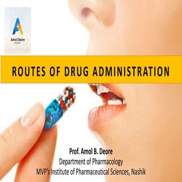 Routes of drug administration | PPTX