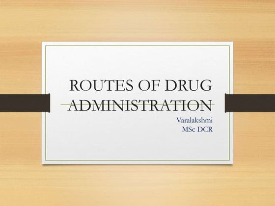 Routes of drug administration | PPT