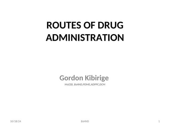 Absorption of drugs from non per os extravascular administration | PPT