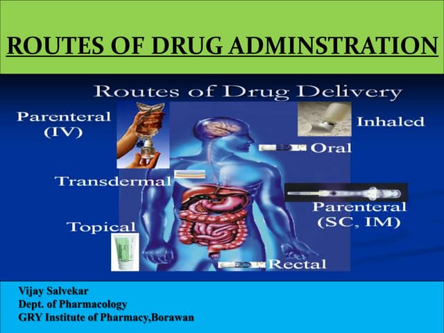 Routes of Administration Pharmacology | PPTX