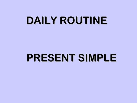 my dialy routine | DOCX