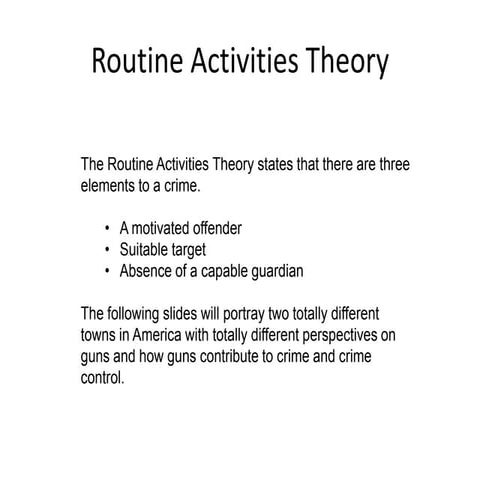 Routine Activity Theory Routine Activities Theory | Pinkerton