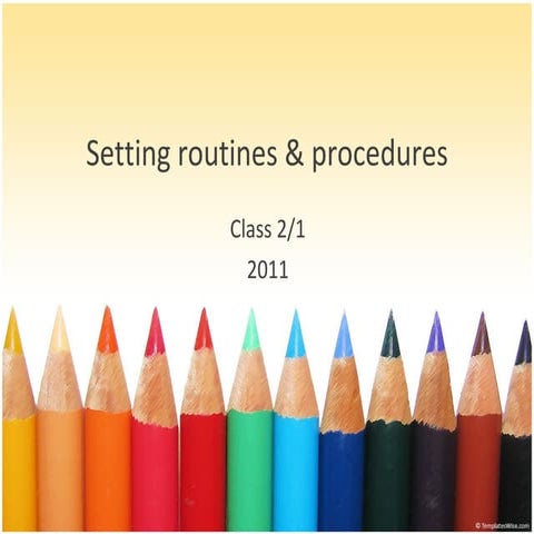 Class Routines and Procedures | PPT