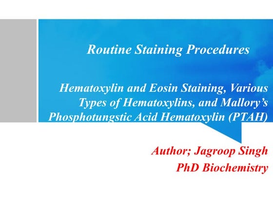 Troubleshooting in H&E Staining | PPTX