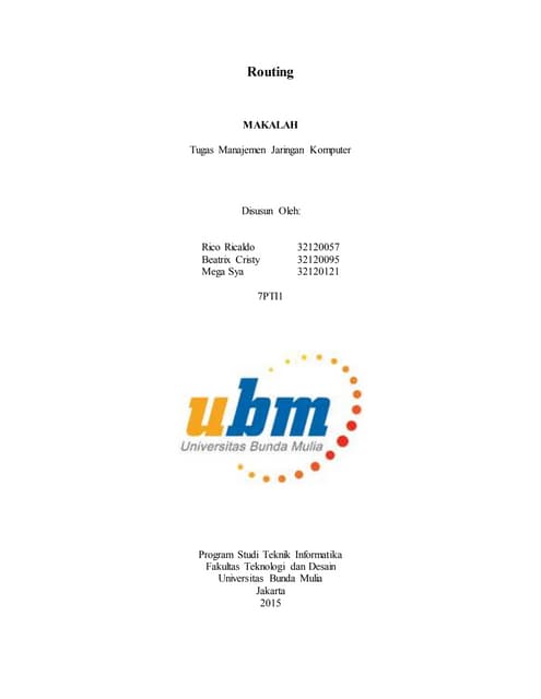 Tugas makalah routing | DOCX