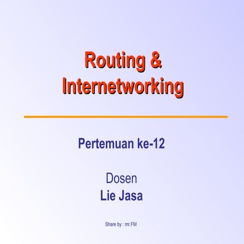 Routing dan-internetworking | PPT