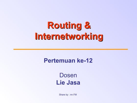 Tugas makalah routing | PDF