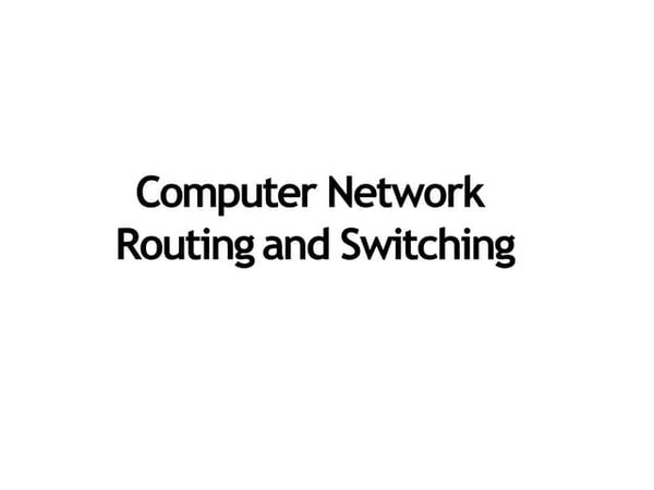 Chapter 2 Switches In Networkppt