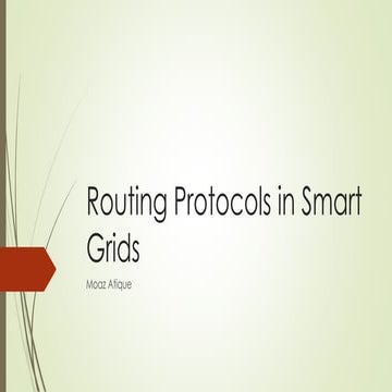 Routing protocols in smart grids | PPT