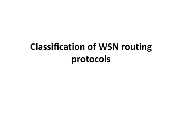 Protocols for wireless sensor networks | PPT