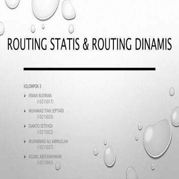 Routing statis & Routing dinamis | PPTX