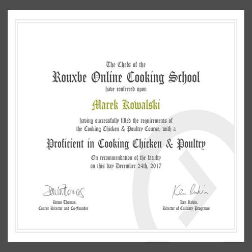 Cooking Chicken & Poultry Course | PDF