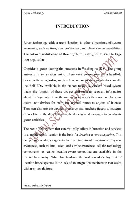 Rover technology | PPT