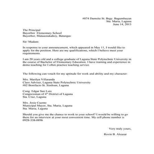 ROVIN_Application Letter2 | DOC