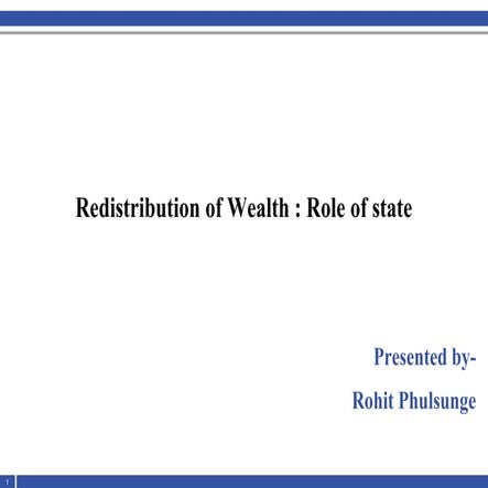Redistribution of wealth | PPT