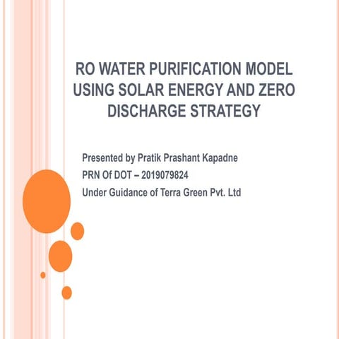 RO WATER PURIFICATION MODEL USING SOLAR ENERGY AND.pptx