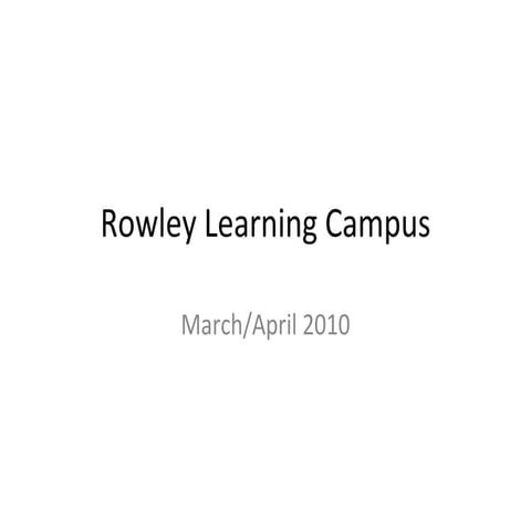 Rowley learning campus | PPT