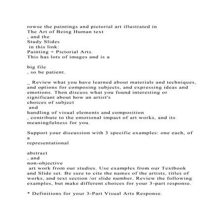 rowse the paintings and pictorial art illustrated in The Art of Be.docx