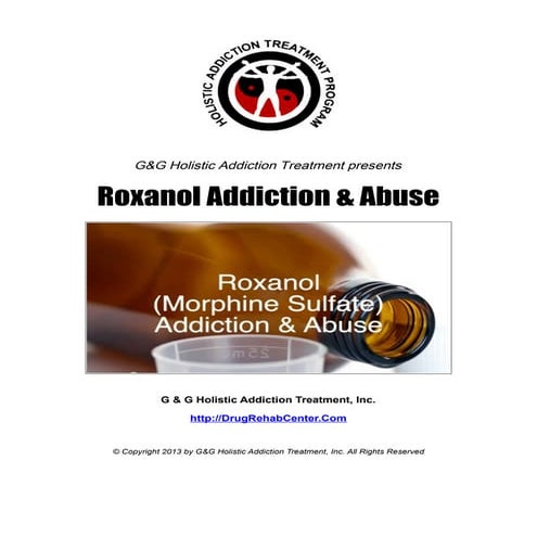 Roxanol Addiction and Abuse | PDF
