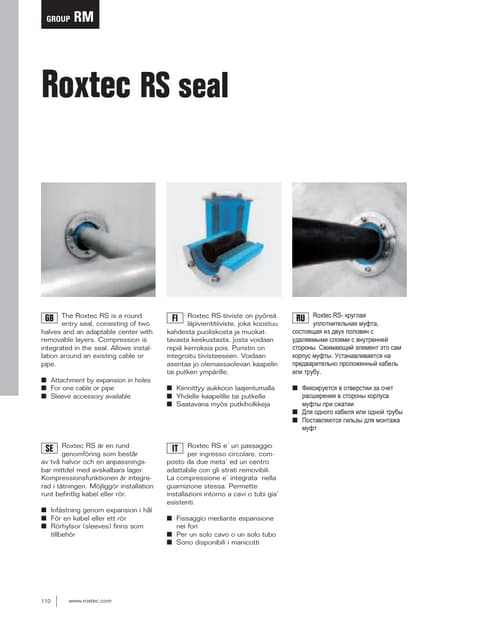Roxtec Cable Transit Seals - Roxtec Swan Neck Cable Transit Frame | PDF