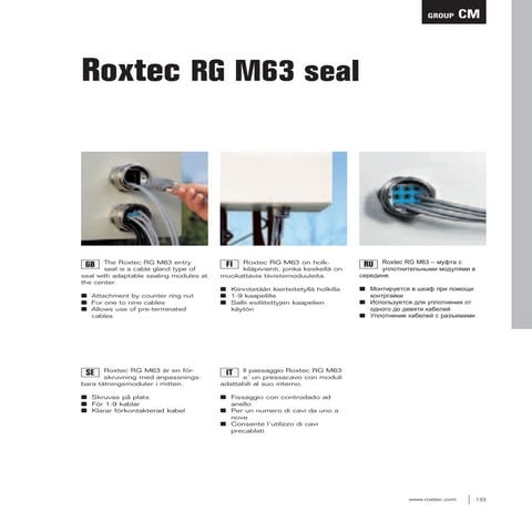 Roxtec Cable Transit Seals - RG M63 Transit Frames | PDF