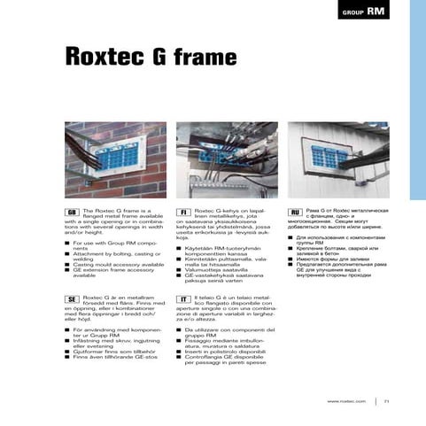 Roxtec Cable Transit Seals - Roxtec G Cable Transit Frame | PDF