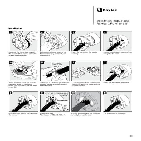 Roxtec CRL Cable Transit Seal - Installation Instructions | PDF ...