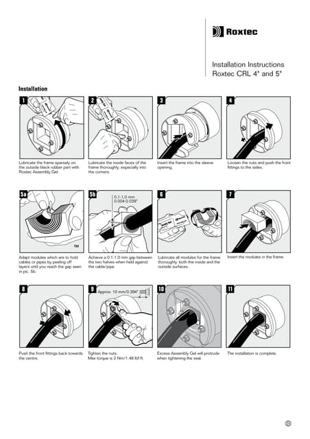 Roxtec R Cable Transit Frame - Installation Instructions | PDF