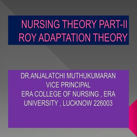 Roy' adaptation theory.pptx