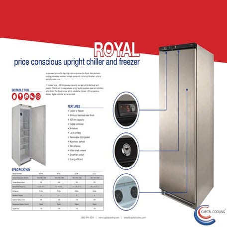 Royal upright-storage-chiller-freezer | PDF