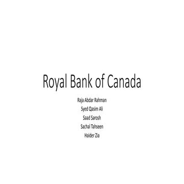 Royal Bank of Canada | PPTX