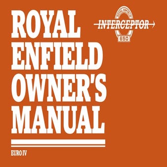 ROYAL ENFIELD OWNER MANUAL Interceptor 650 | PDF