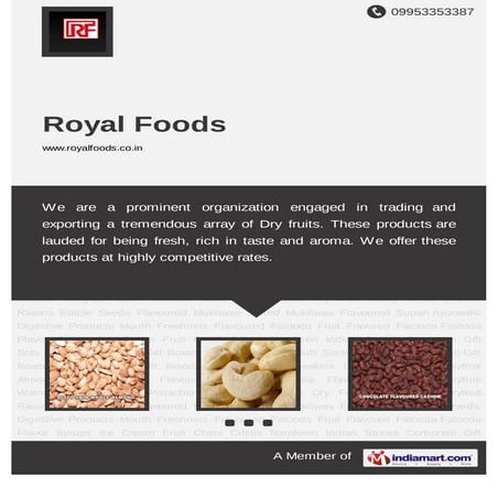 Royal Foods, Mumbai, Dry fruits | PDF
