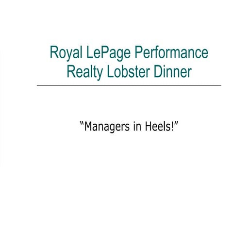 Royal LePage Performance Realty Lobster Dinner | PPT