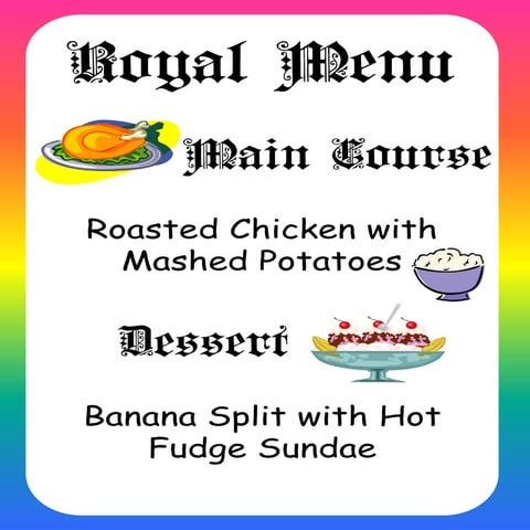 Royal menu example 1 | PDF