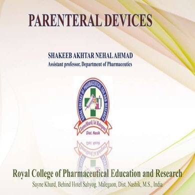Parenteral Devices | PPTX