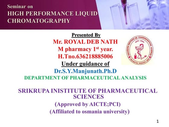 ultra high performance liquid chromatography | PPTX
