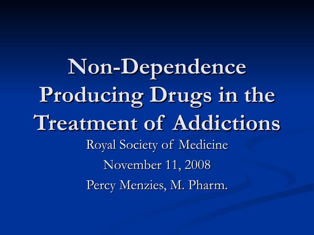 Drugs abuse and addiction | PPTX