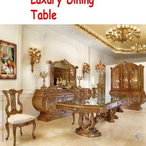 Hand Carved Luxury & Designer Wooden Dining Table | PPT