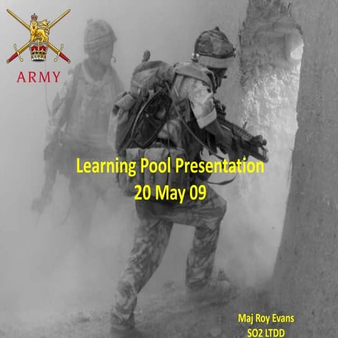 Roy Evans MLearning in the Army | PPTX