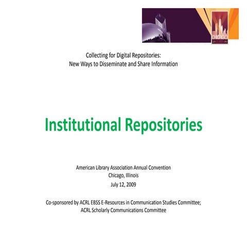 Institutional Repositories | PPTX | Desktop Publishing | Computer ...