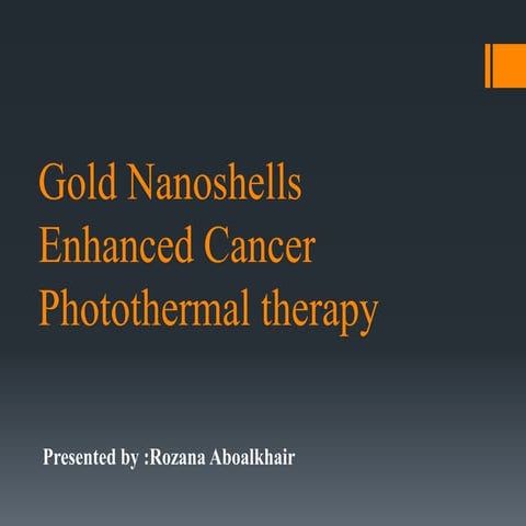 gold nanoshells | PPTX